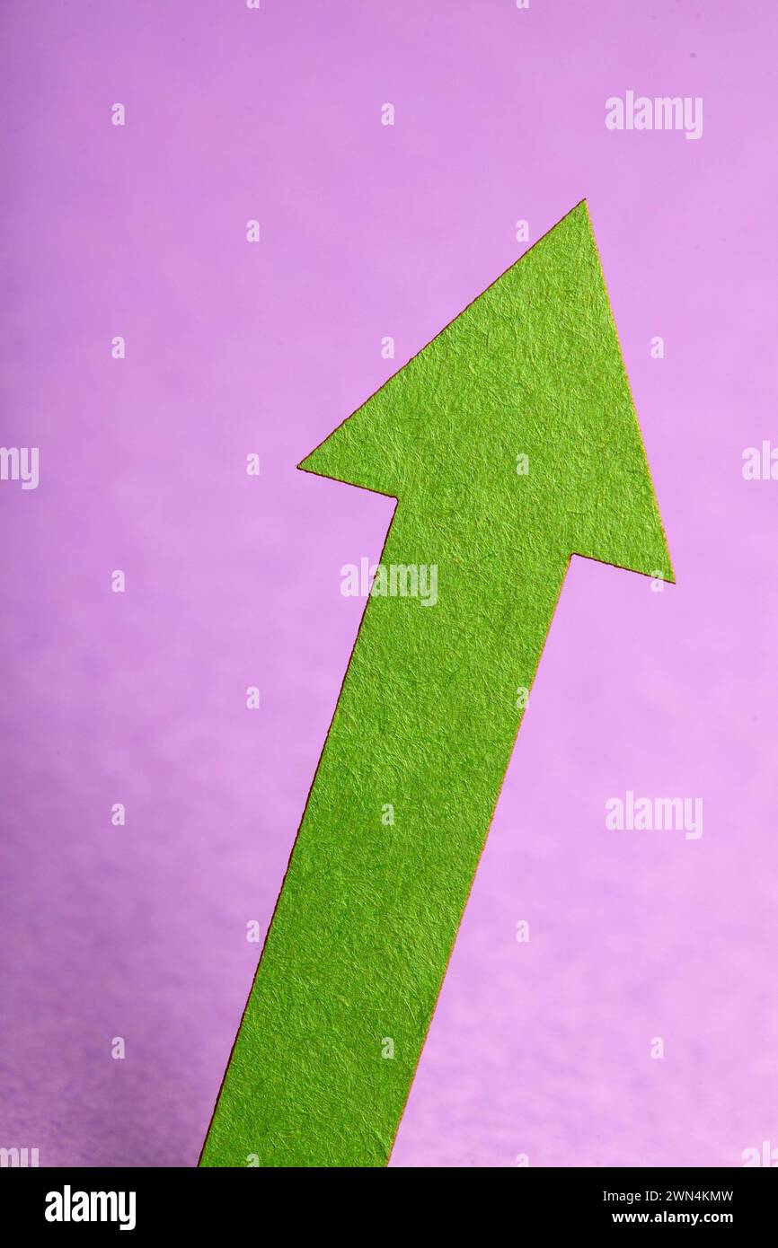 craft paper arrow close-up, design template Stock Photo - Alamy
