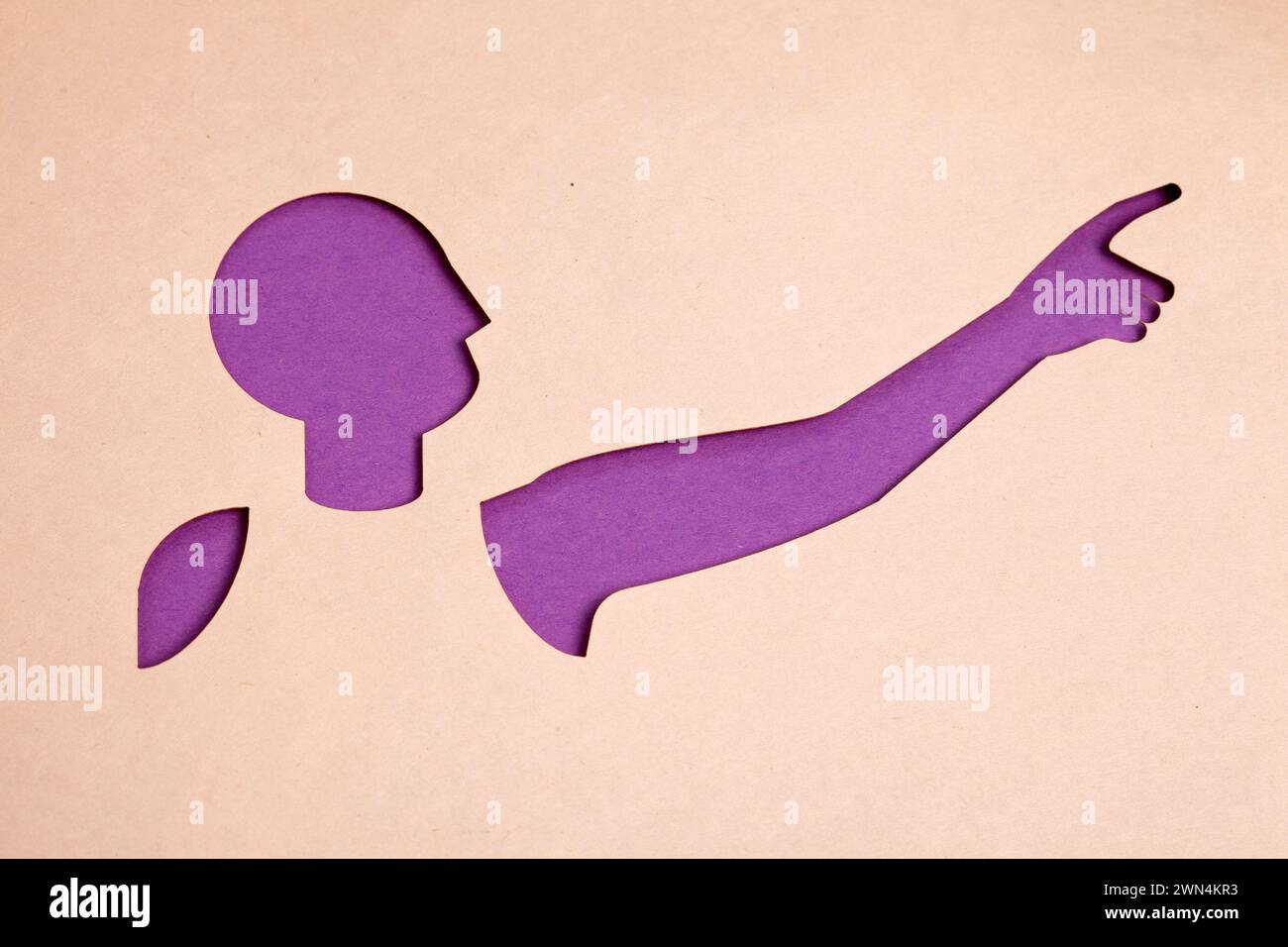 man pointing to right direction or touching something using index ...