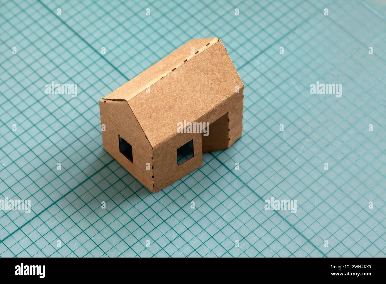 real 3d cardboard home model - design template Stock Photo - Alamy