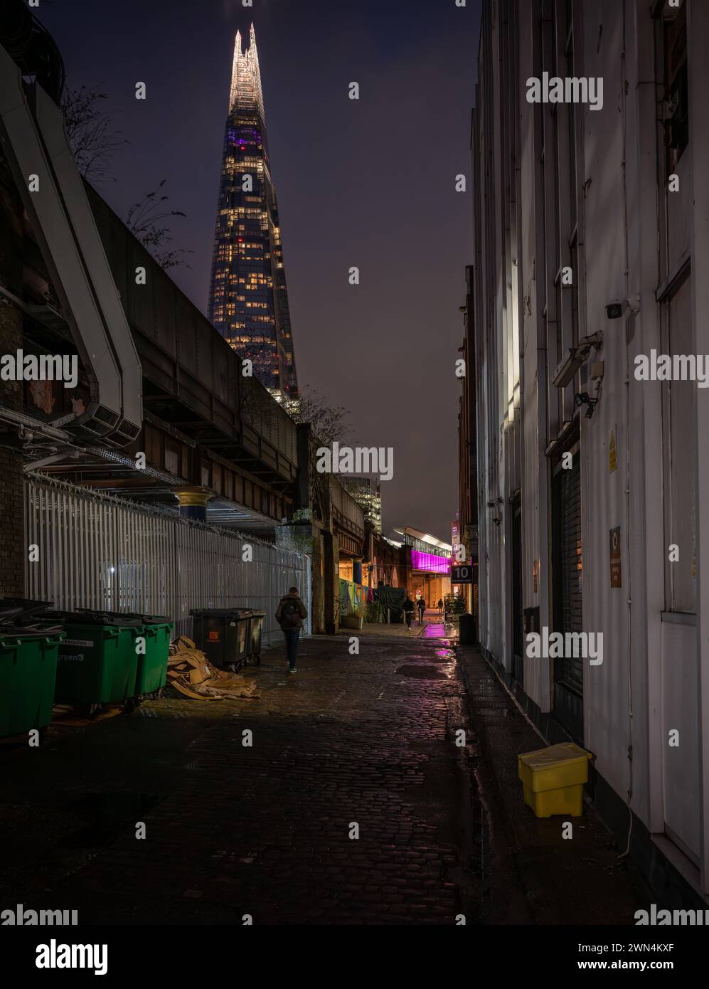 Southwark, London, UK: Holyrood Street alongside the London Bridge to ...
