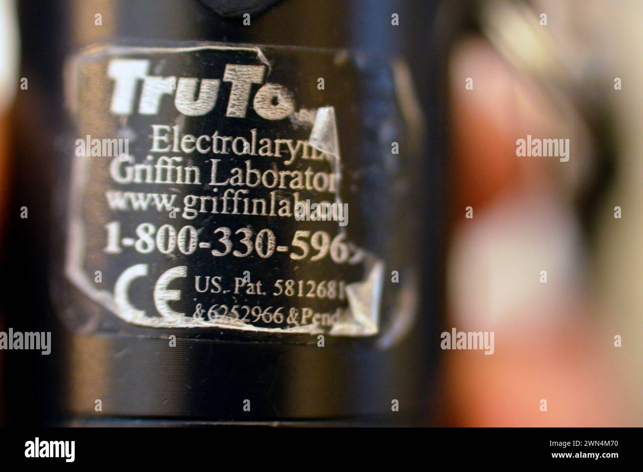 Giza, Egypt, February 26 2024: Griffin laboratory TruTone electrolarynx ...