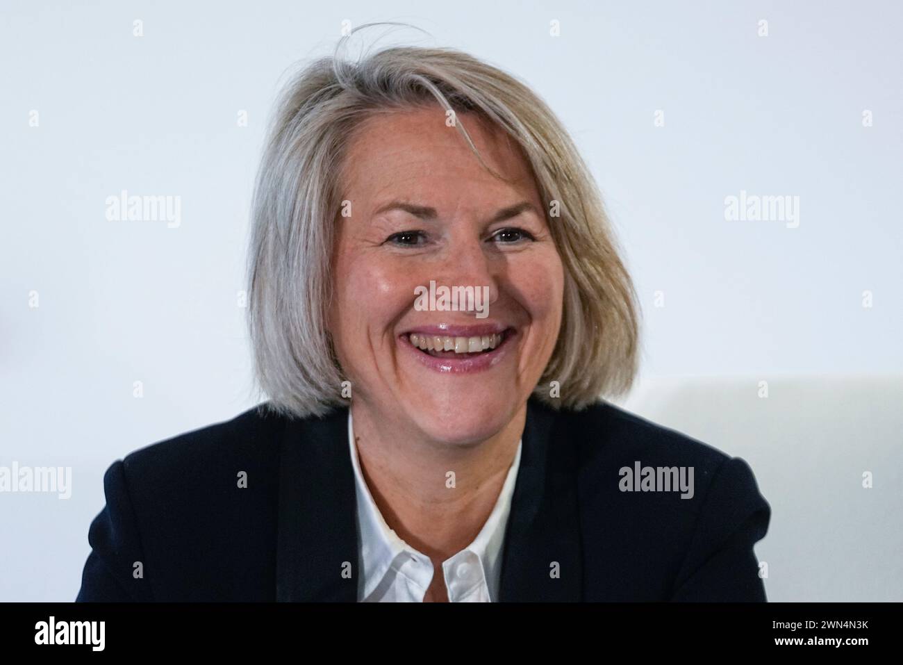 CEO of Air France Anne Rigail, attends the company's 2023 full year ...