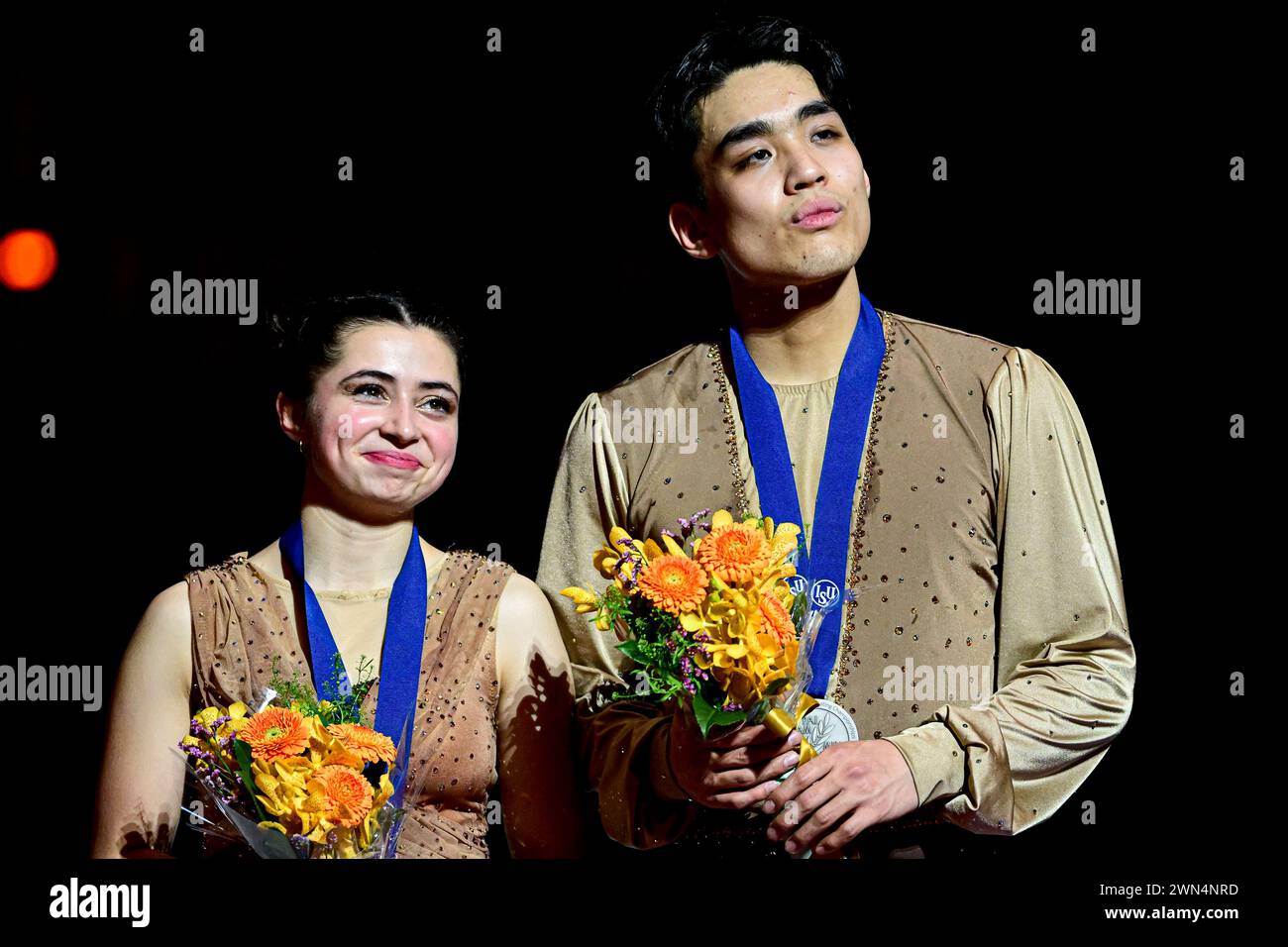 Junior Pairs Awards, Olivia FLORES & Luke WANG (USA) second place ...