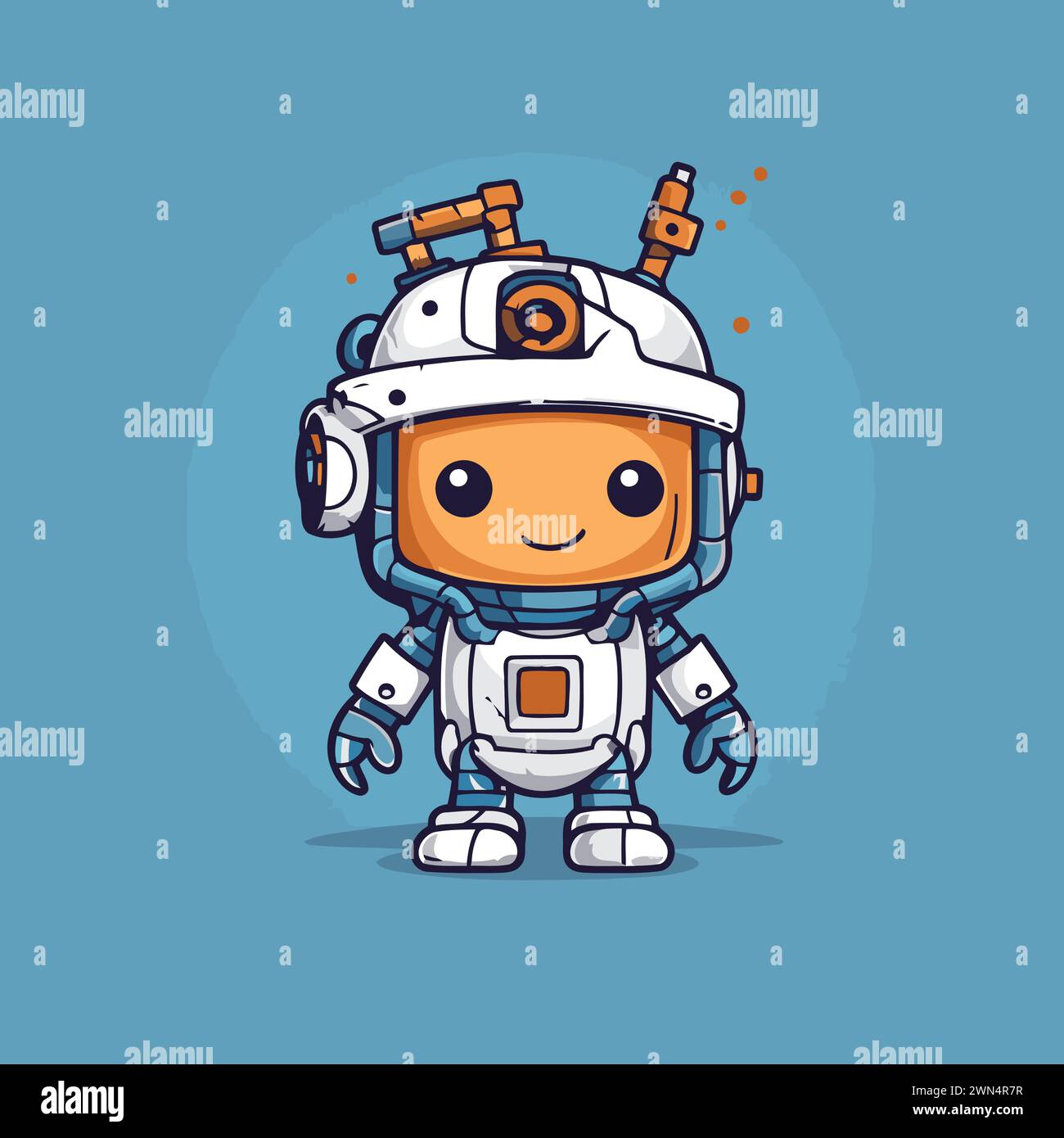 Cute Robot Character Cute Robot Vector Illustration Stock Vector