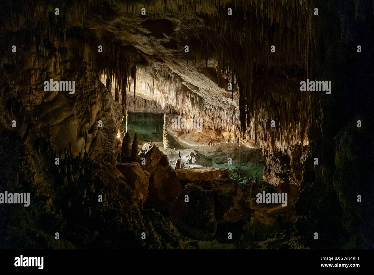 Porto Cristo, Spain - 23 January, 2024: view of the rock formations ...