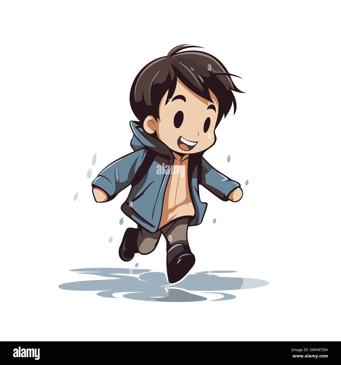 Boy in the rain drawing hi-res stock photography and images - Alamy