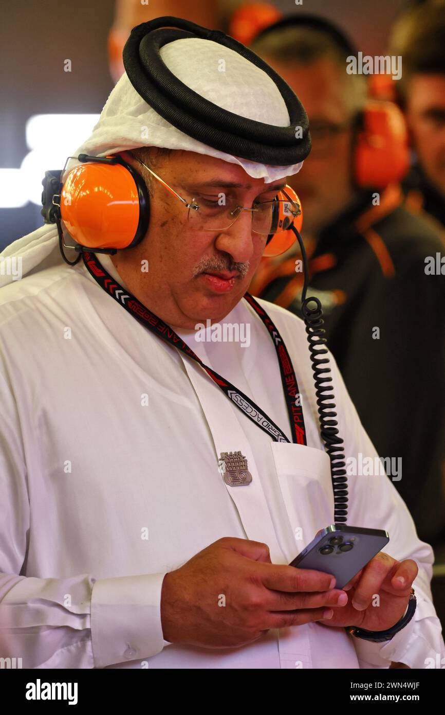 Sakhir, Bahrain. 29th Feb, 2024. Sheikh Mohammed bin Essa Al Khalifa ...