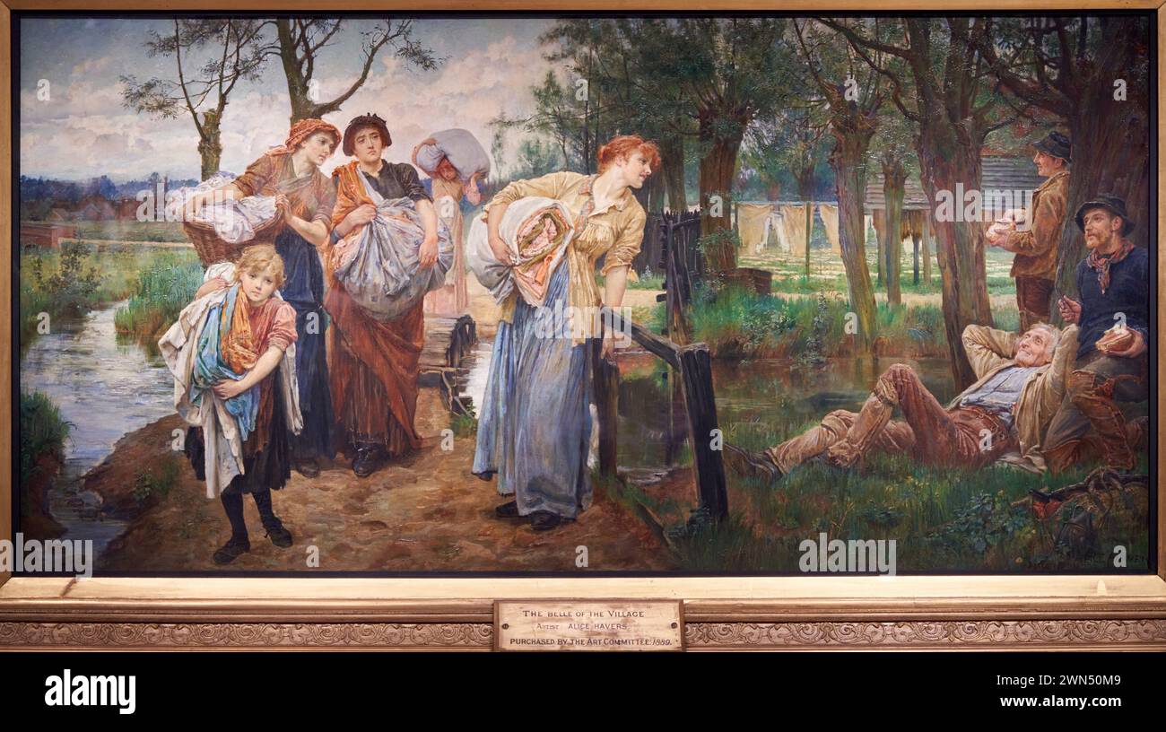 The Belle of the Village, Hacia 1889, Alice Havers (1850-1890 Stock ...