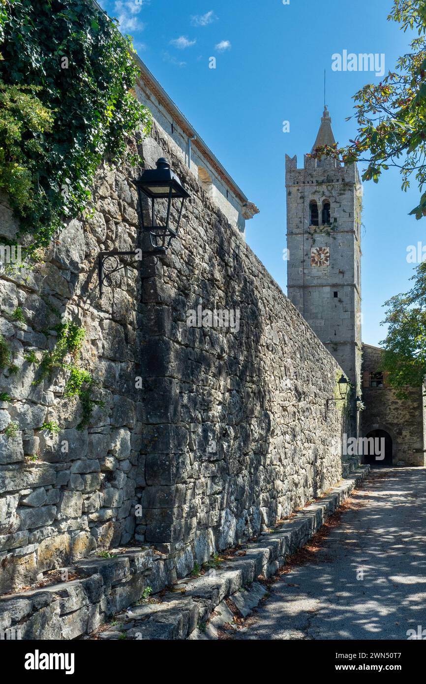 The gate to the city, the bell tower, the historic wall. Hum, Istria ...