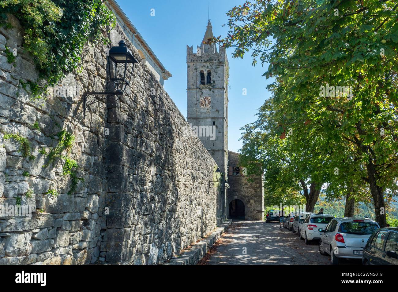 The gate to the city, the bell tower, the historic wall. Hum, Istria ...