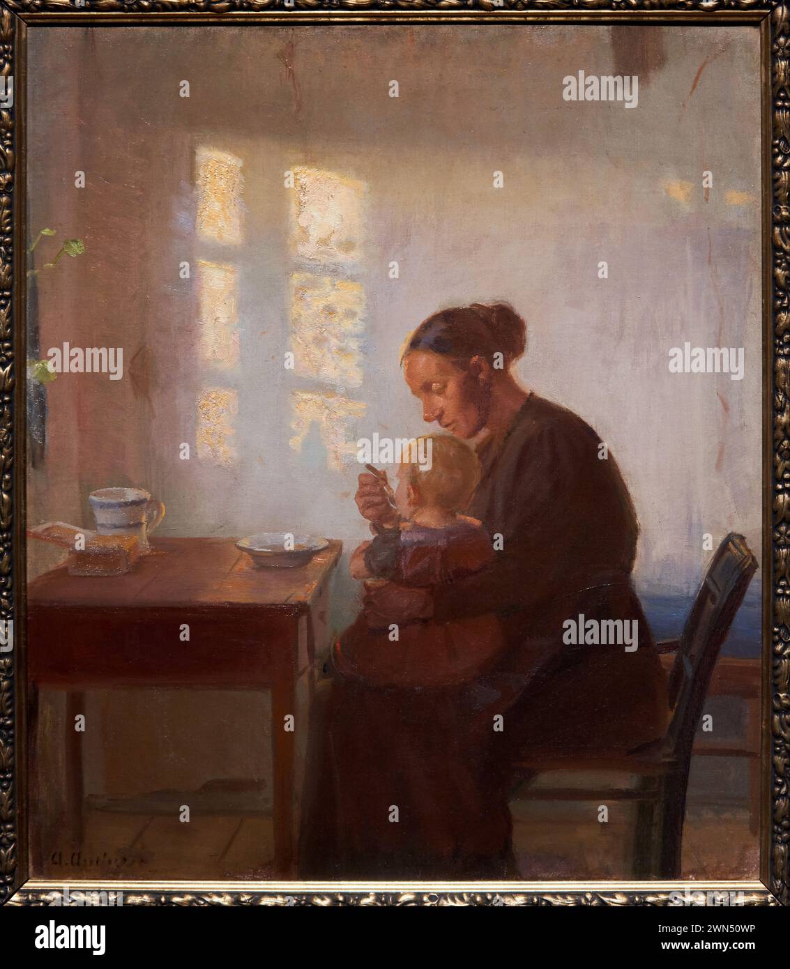 A Mother with her Child in a Sunny Room, Hacia 1905, Anna Ancher (1859 ...