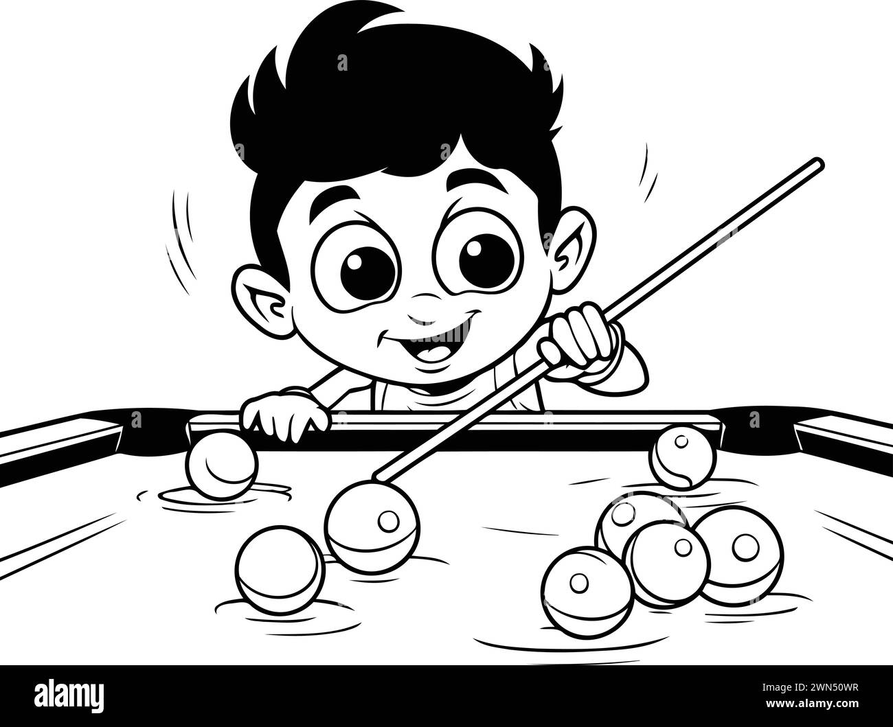 Cartoon billiards Cut Out Stock Images & Pictures - Alamy