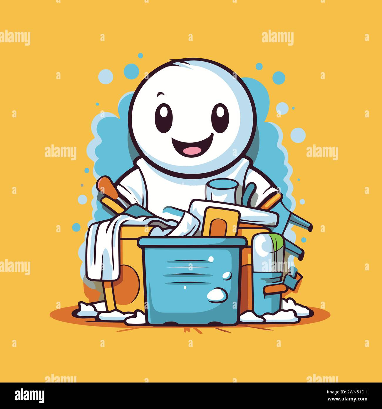 Cute cleaning Stock Vector Images - Alamy