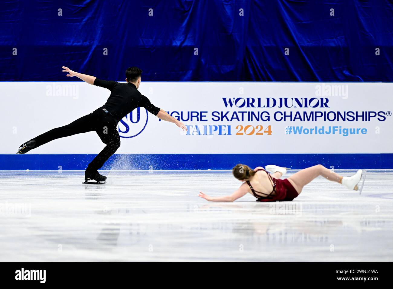 Ava KEMP & Yohnatan ELIZAROV (CAN), during Junior Pairs Free Skating ...