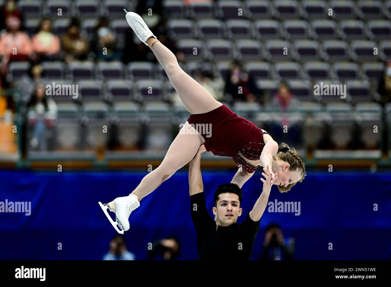 Ava KEMP & Yohnatan ELIZAROV (CAN), during Junior Pairs Free Skating ...
