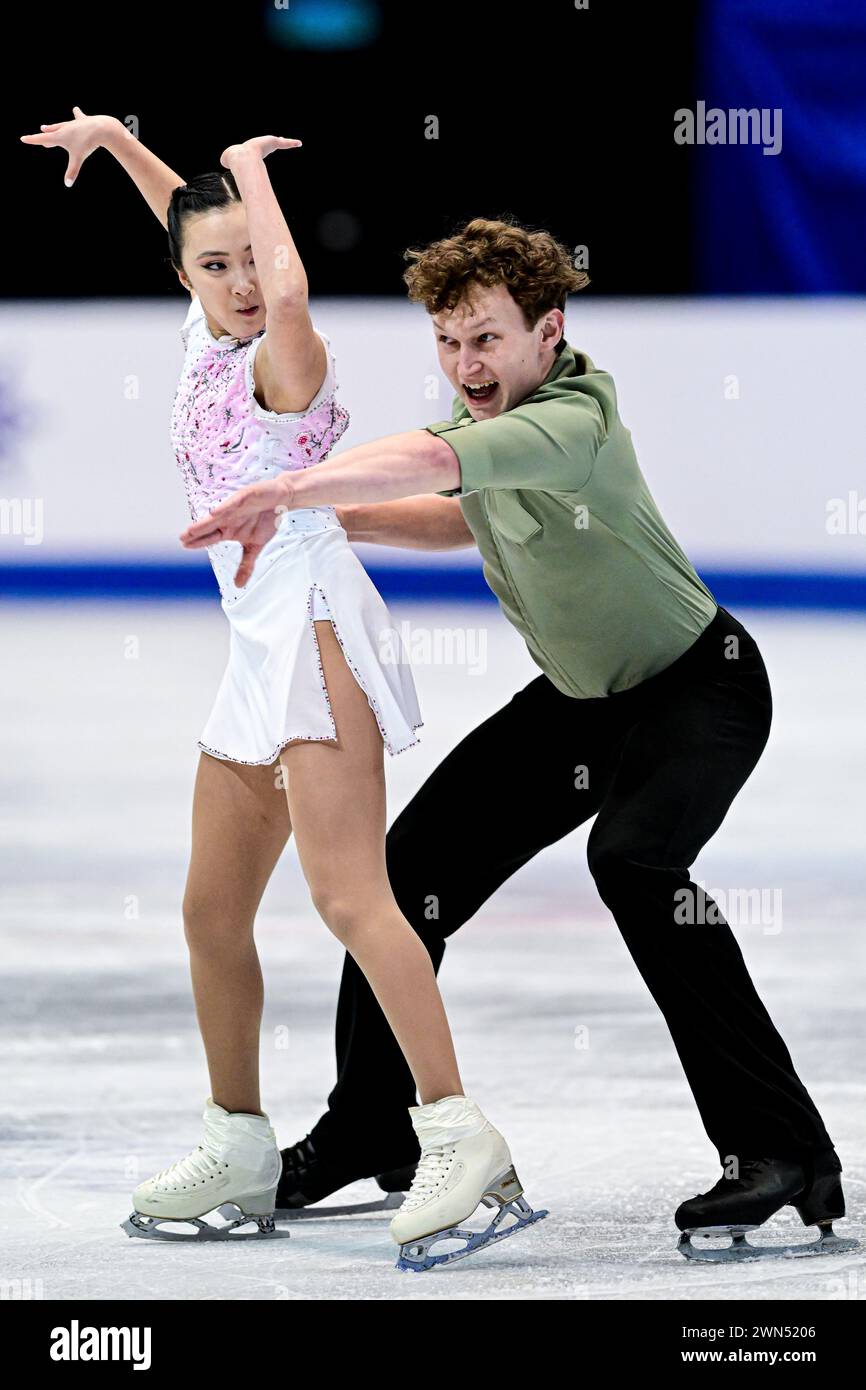 Naomi WILLIAMS & Lachlan LEWER (USA), during Junior Pairs Free Skating ...