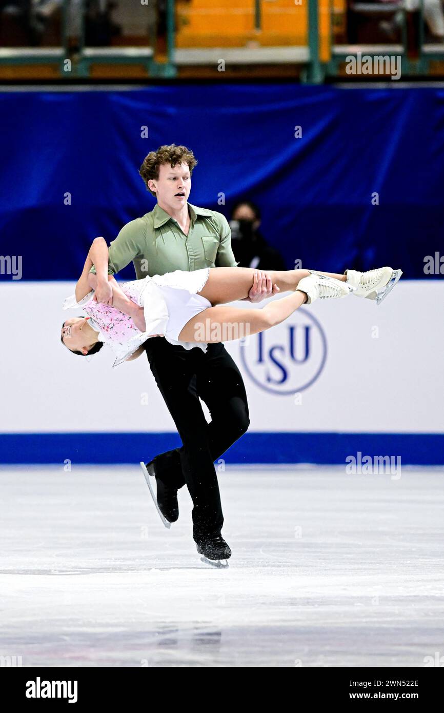 Naomi WILLIAMS & Lachlan LEWER (USA), during Junior Pairs Free Skating ...