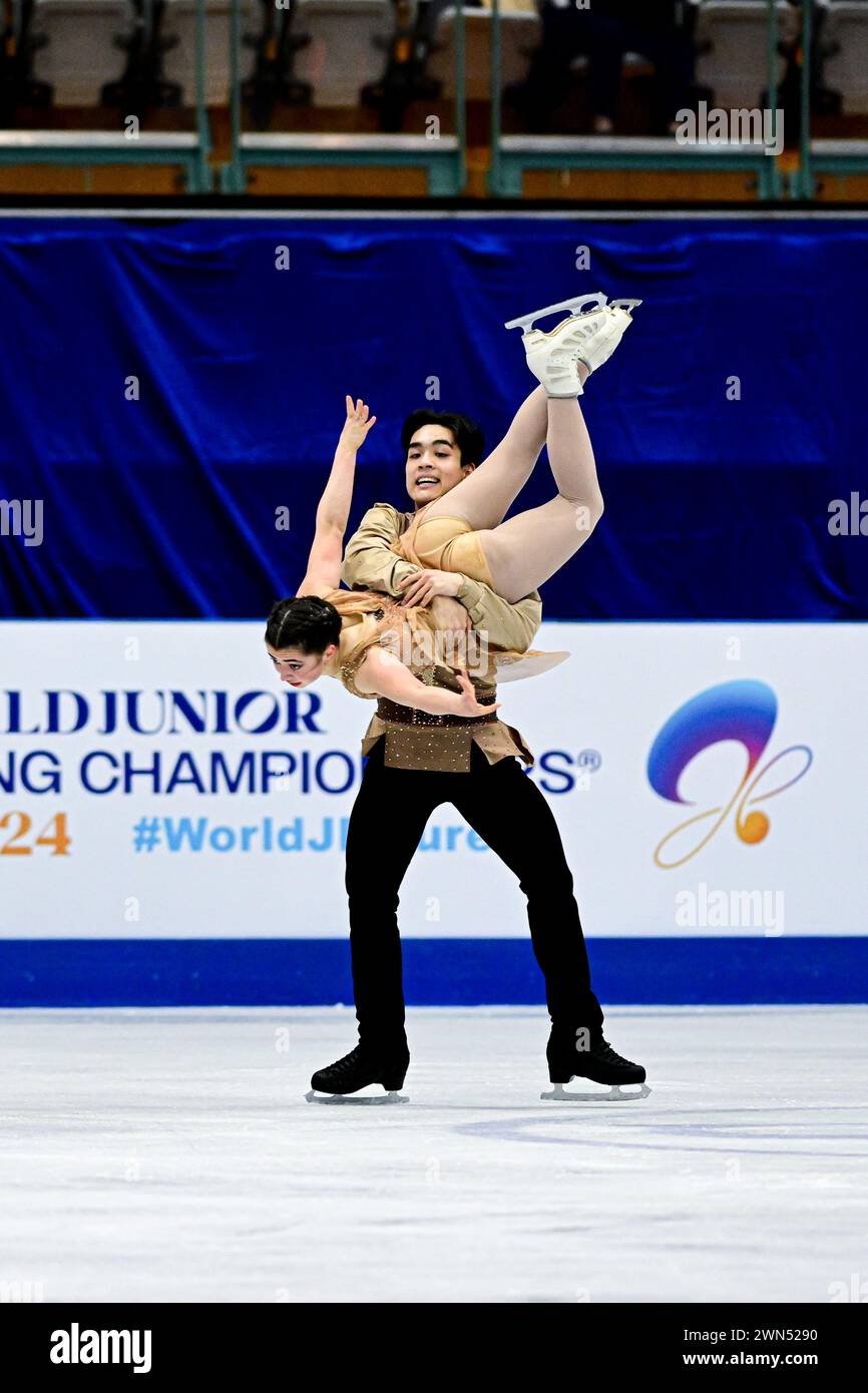 Olivia FLORES & Luke WANG (USA), during Junior Pairs Free Skating, at ...