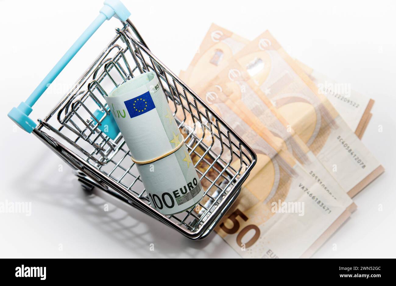 Euro banknotes European money. Economy and banks of Europe Stock Photo ...