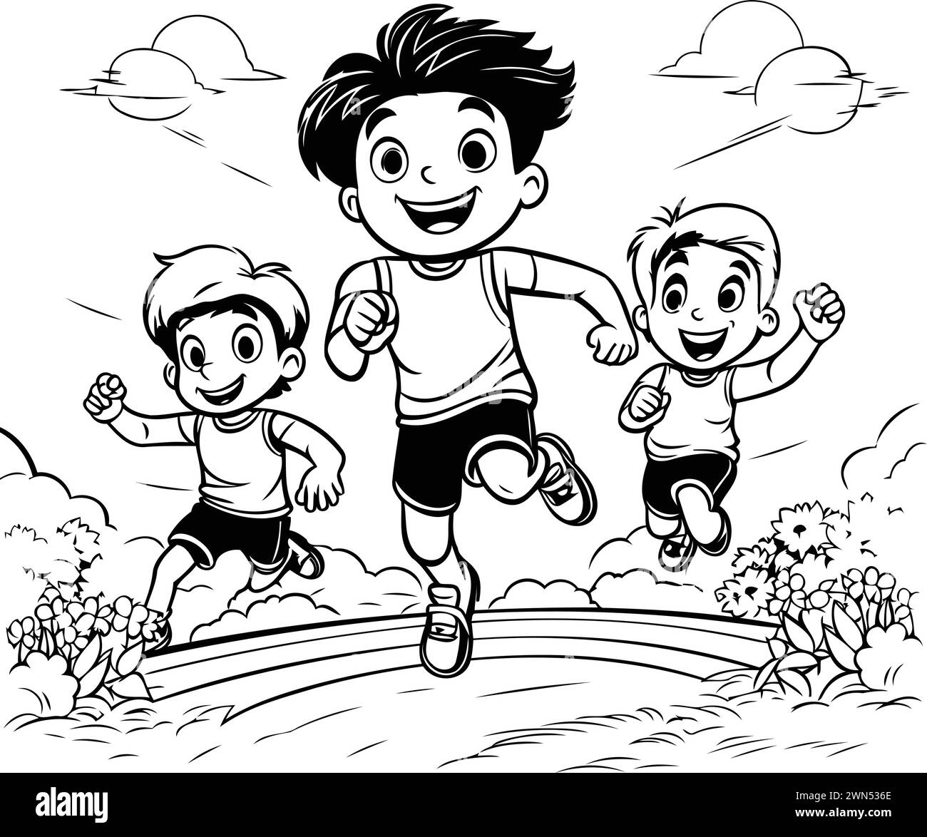 Childrens park Stock Vector Images - Alamy