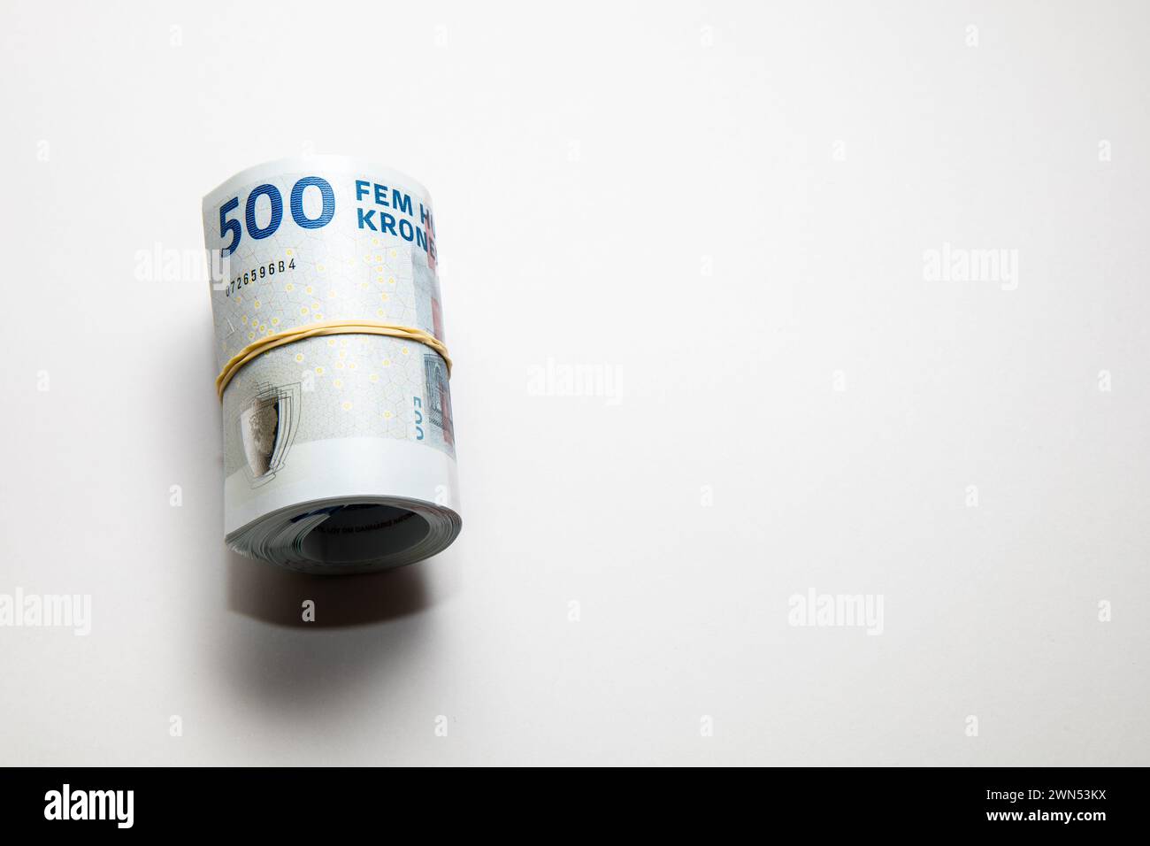 Money of Denmark. Danish kroner bills. DKK banknotes. 500 kroner ...