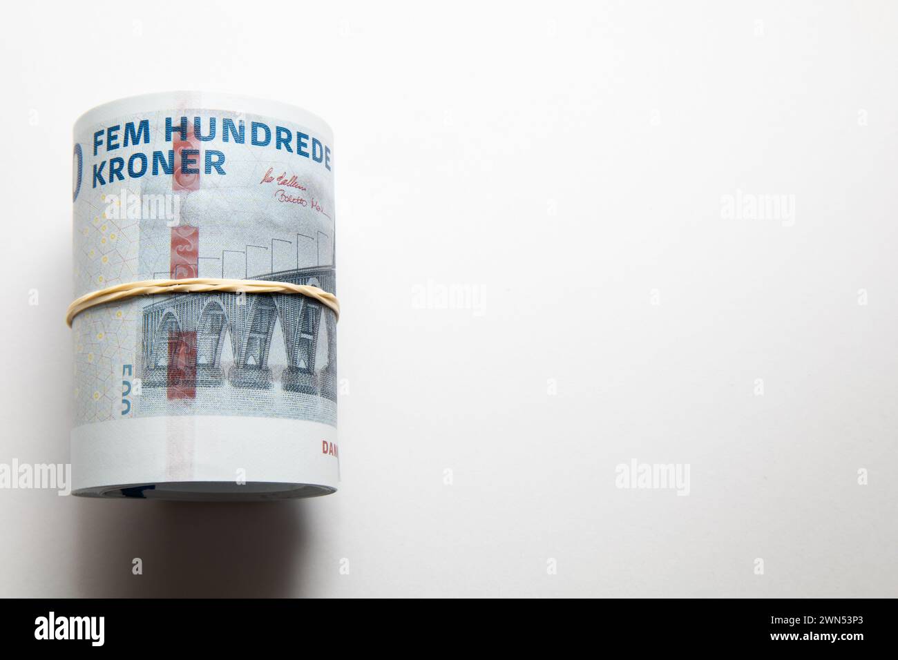 Money of Denmark. Danish kroner bills. DKK banknotes. 500 kroner ...