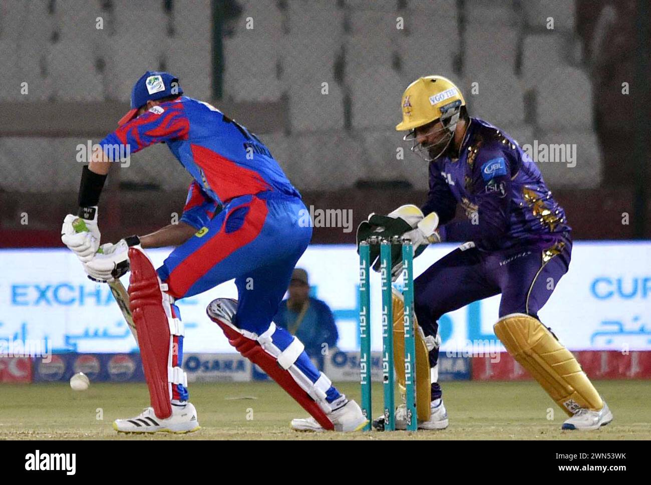 Players are inform during the Pakistan Super League (PSL-9) T20 match ...