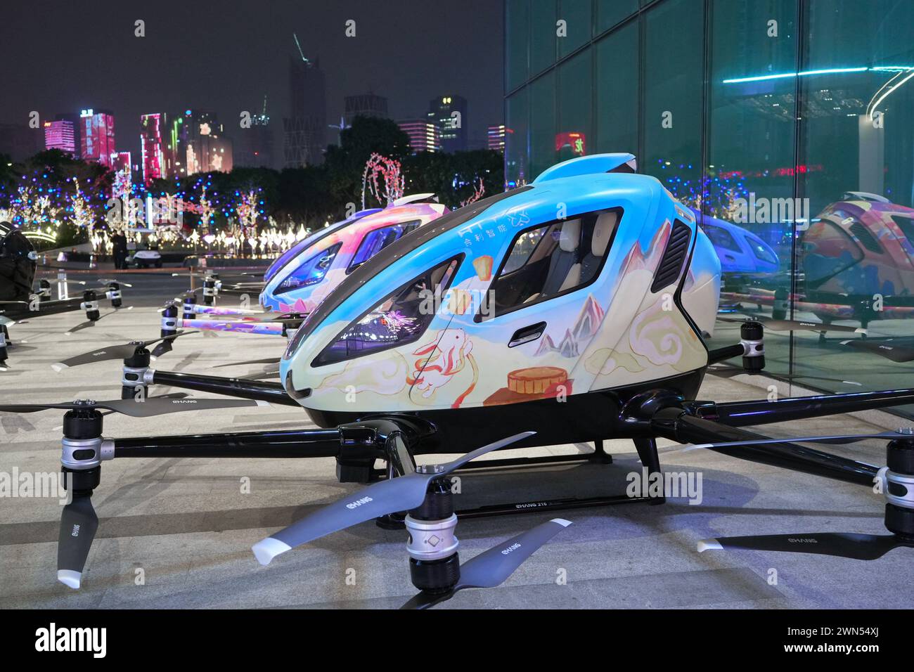 Guangzhou, China - February 24, 2024 : Drones capable of carrying ...