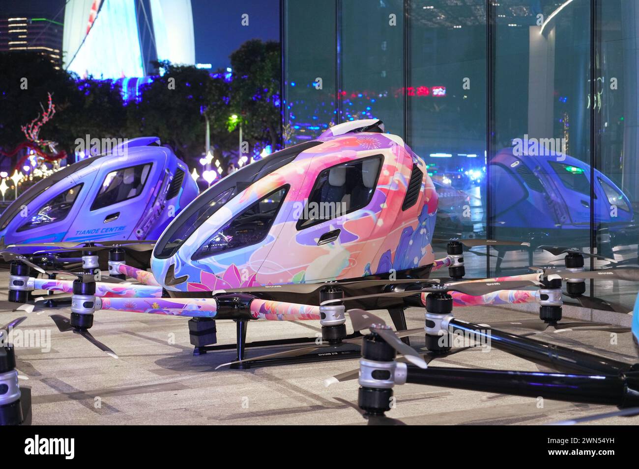 Guangzhou, China - February 24, 2024 : Drones capable of carrying ...