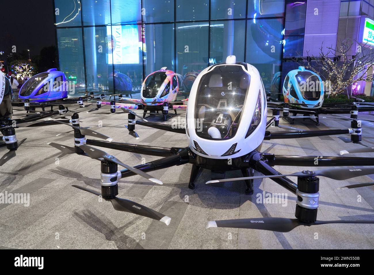 Guangzhou, China - February 24, 2024 : Drones capable of carrying ...