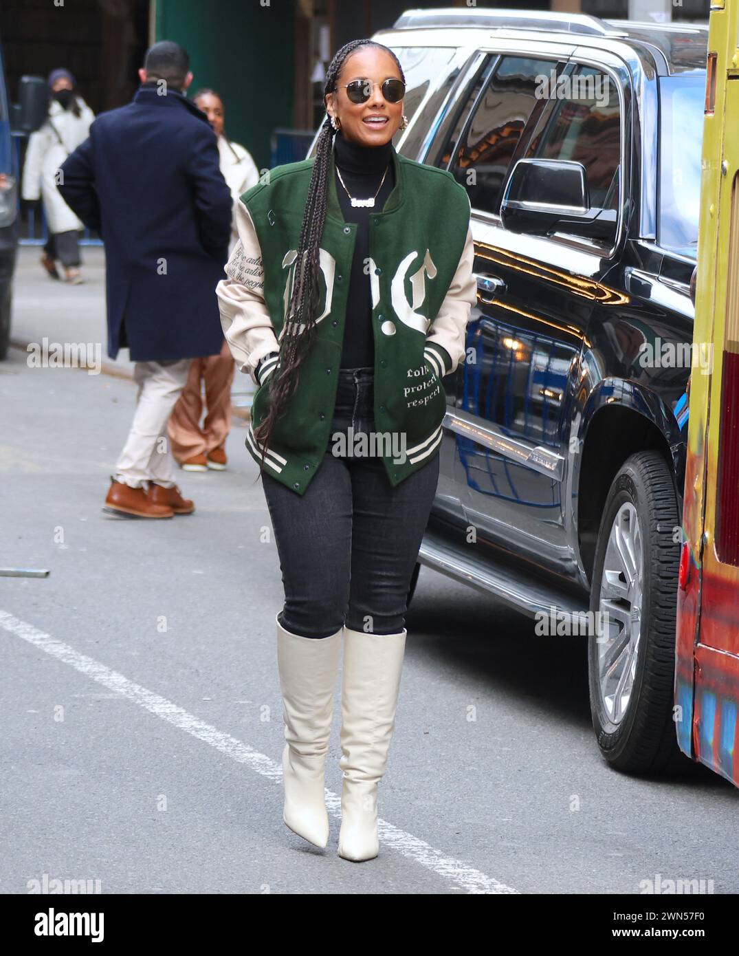 New York, USA. 29th Feb, 2024. U.S singer Alicia Keys is promoting her ...