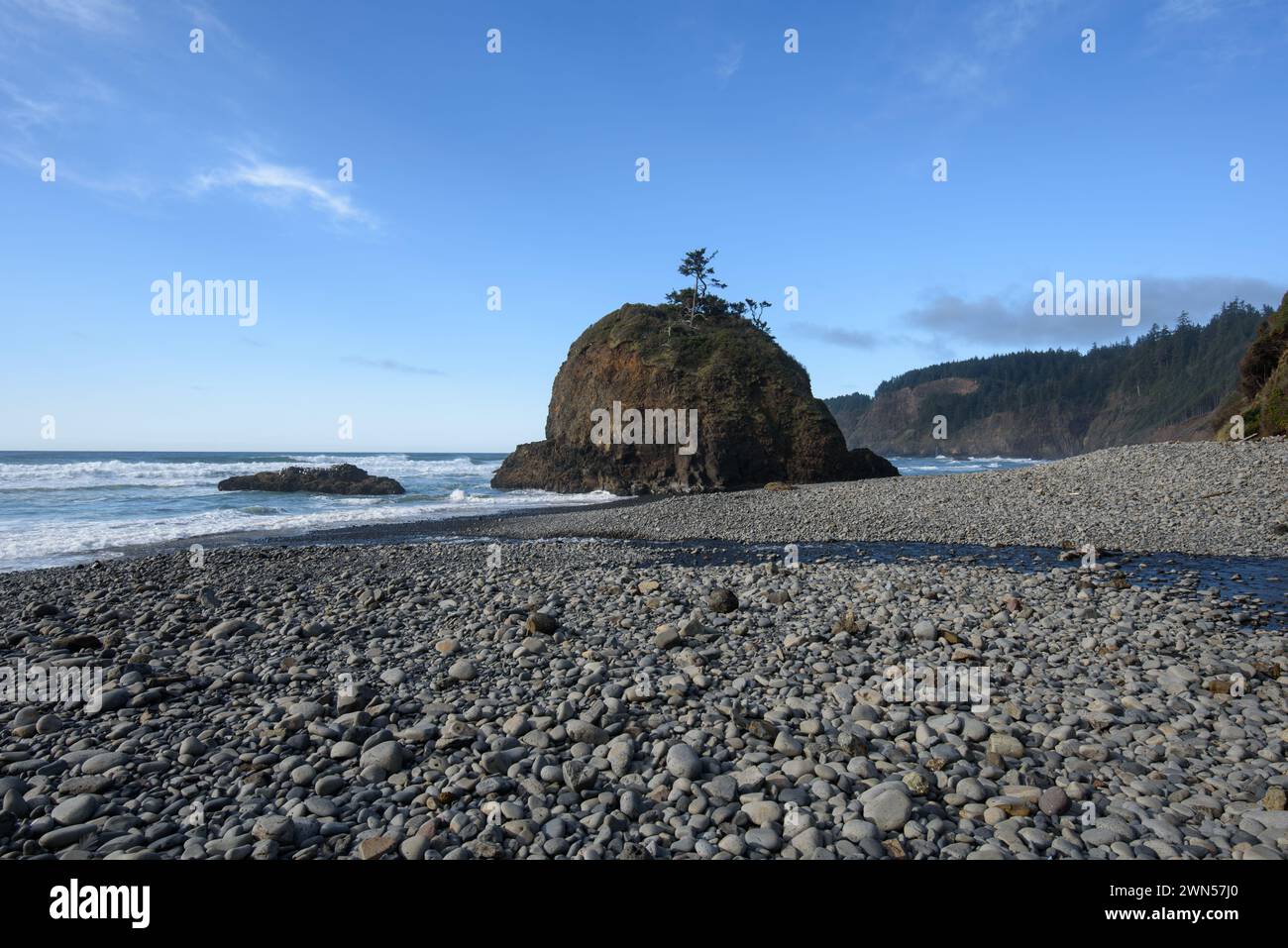 Short Beach on the Oregon coast Stock Photo - Alamy