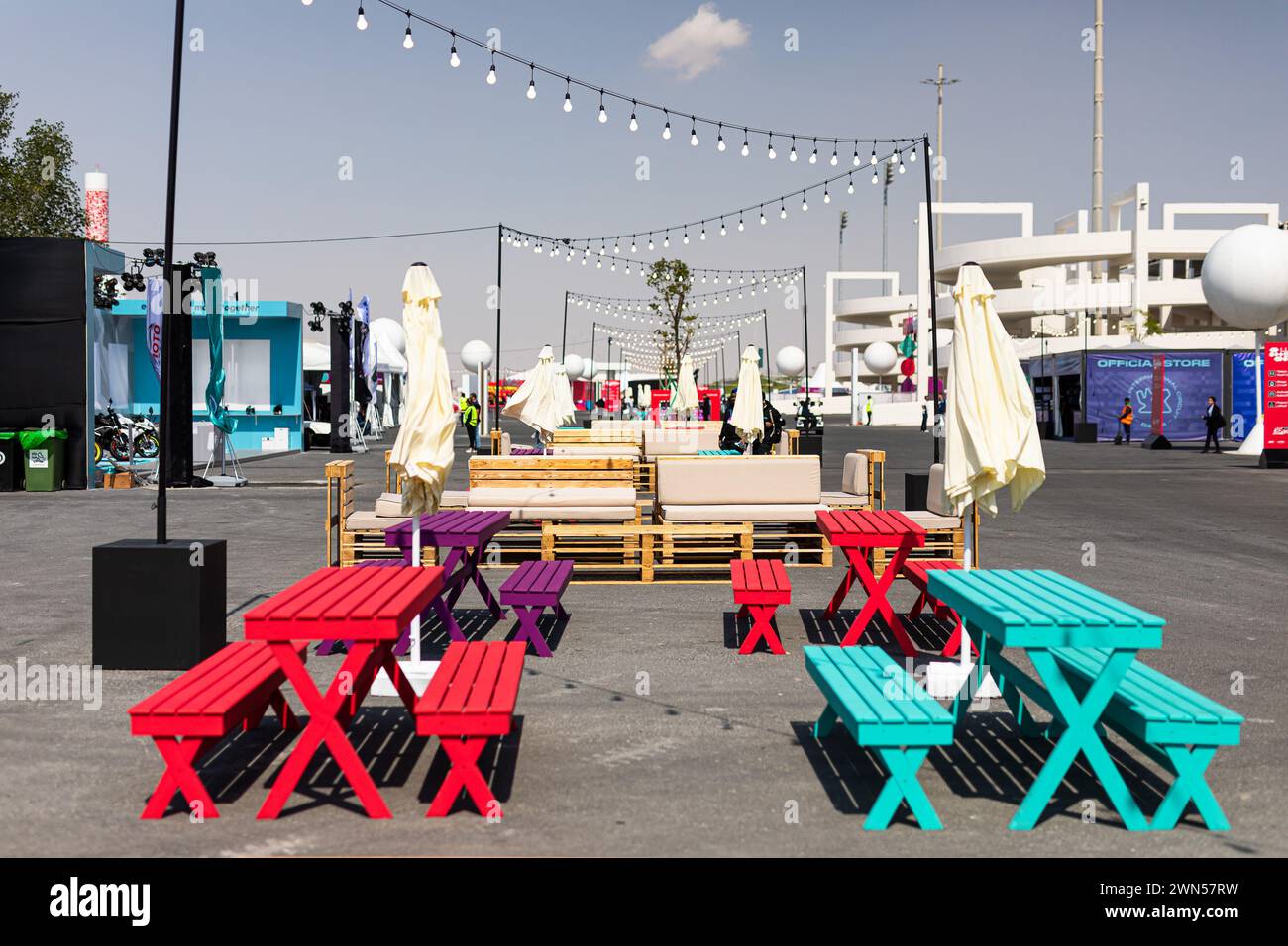 Fan zone illustration during the Qatar Airways Qatar 1812 KM, 1st round ...