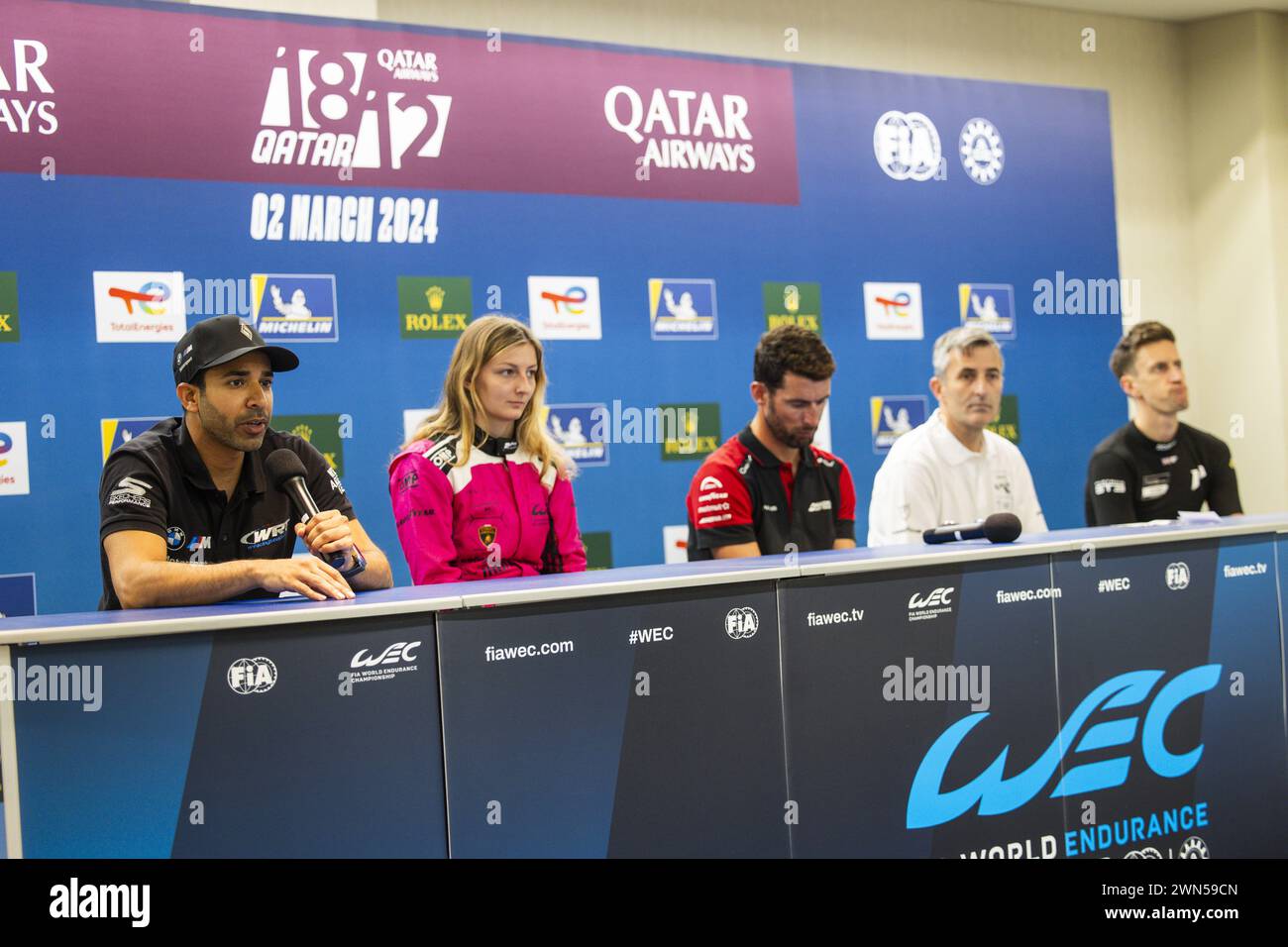 Pre-Event Press Conference, PIN Doriane (fra), Iron Dames, Lamborghini ...