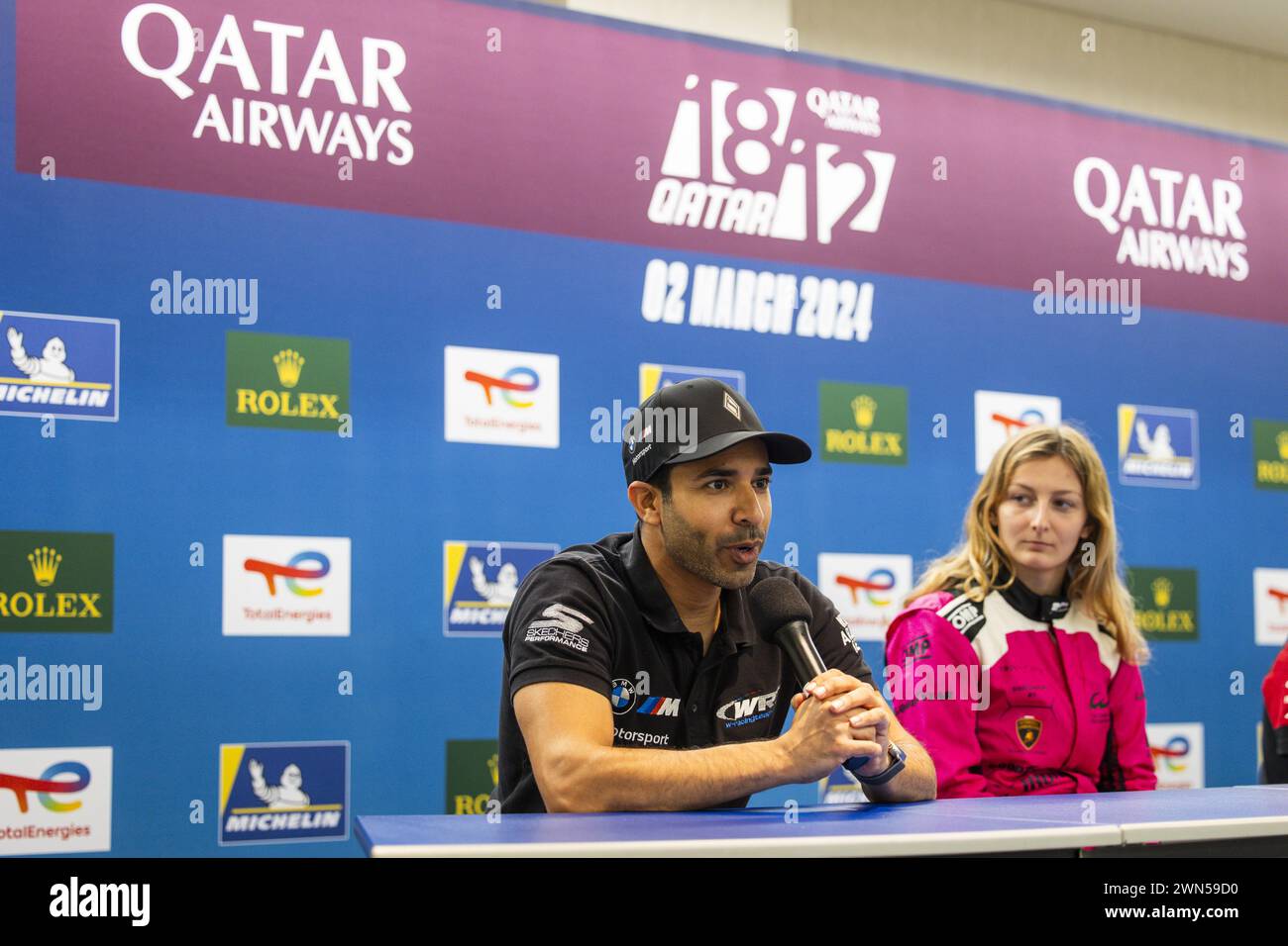 Pre-Event Press Conference, AL HARTHY Ahmad (omn) Team WRT, BMW M4 GT3 ...