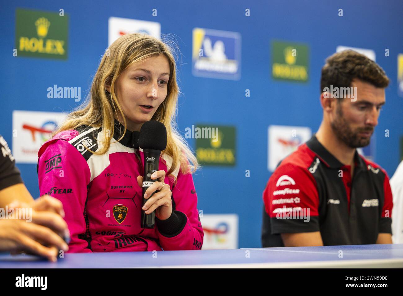 Pre-Event Press Conference, PIN Doriane (fra), Iron Dames, Lamborghini ...