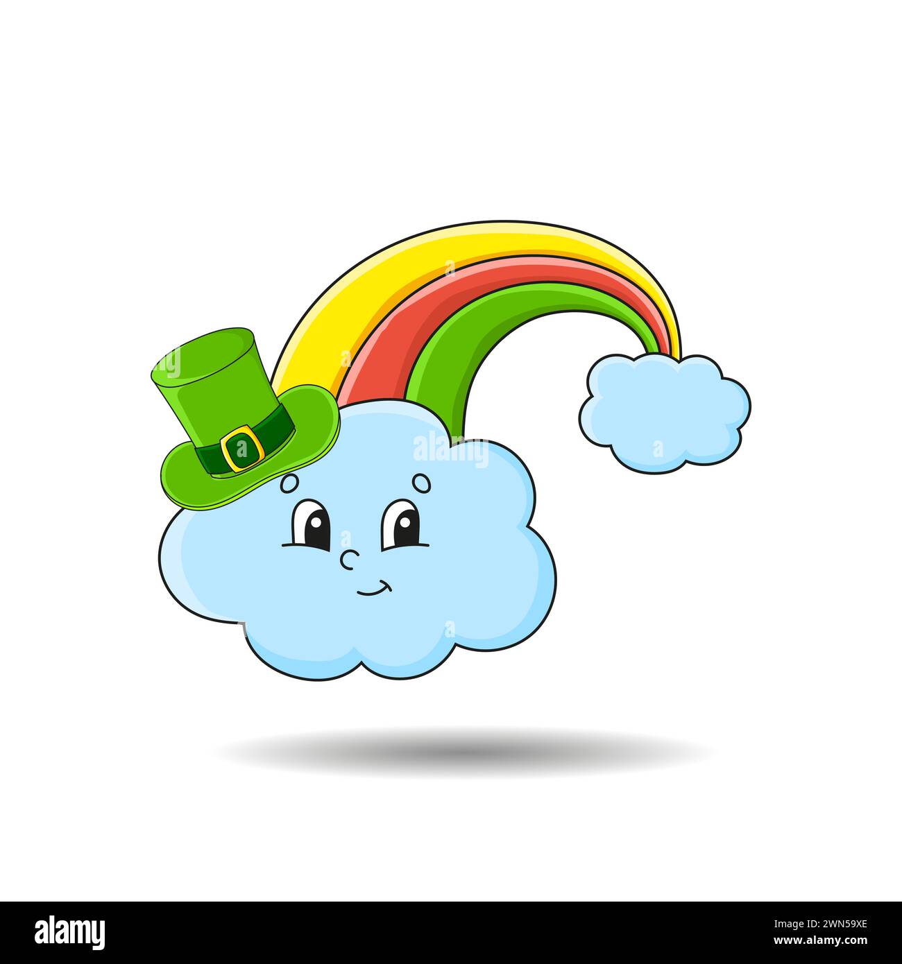 Cute character. Cartoon style. Isolated on white background. Design ...