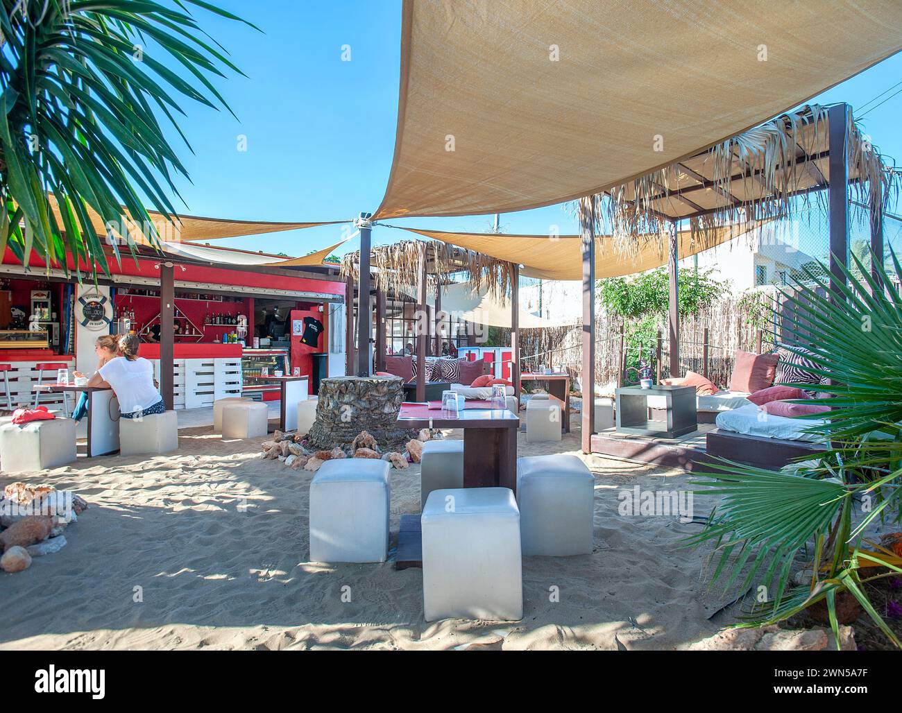 Ibiza beach cafe hi-res stock photography and images - Alamy