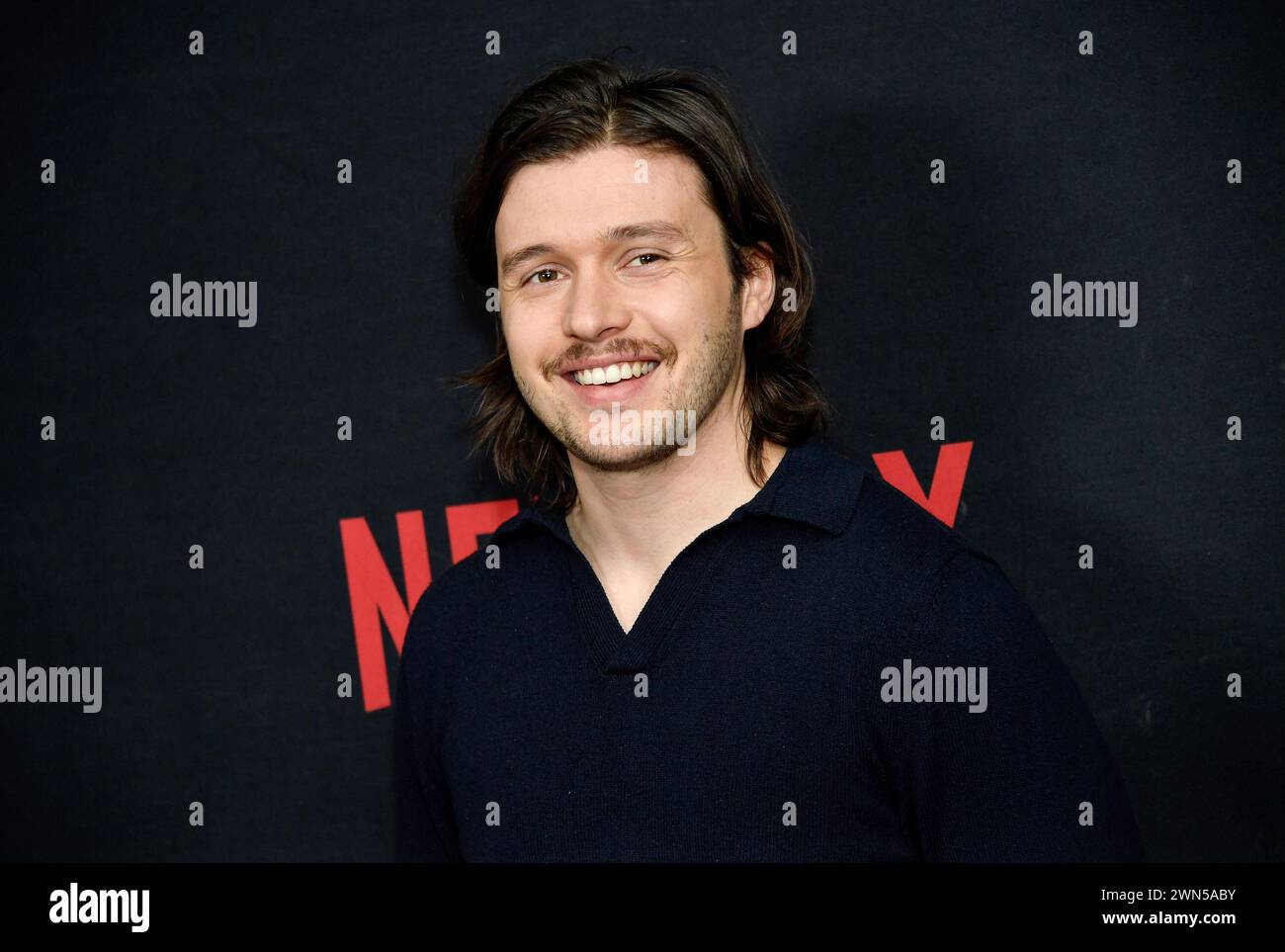 Actor Nick Robinson poses at the Netflix "Damsel" photo call at the ...