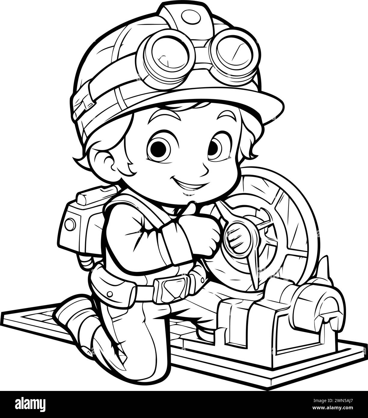 Cute boy fireman hi-res stock photography and images - Alamy