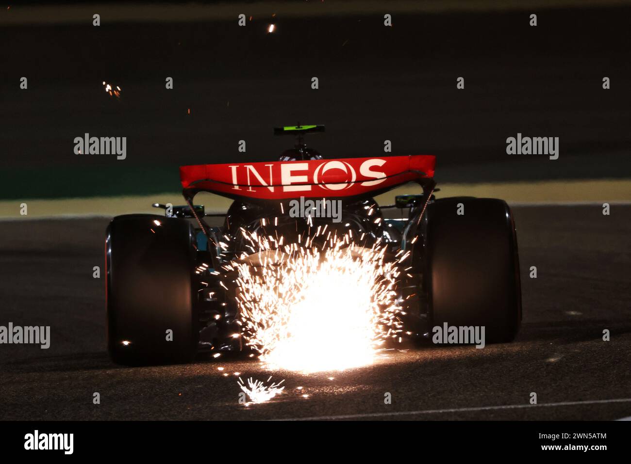 Sakhir, Bahrain. 29th Feb, 2024. Lewis Hamilton (GBR) Mercedes AMG F1 ...