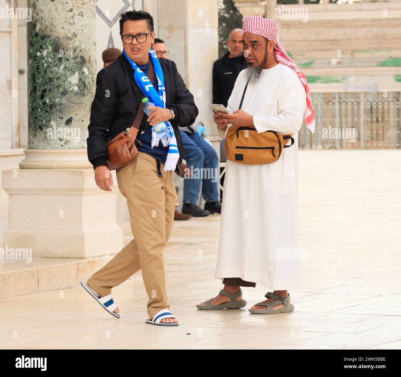 A Muslim man and his secular friend are involved in a conversation ...