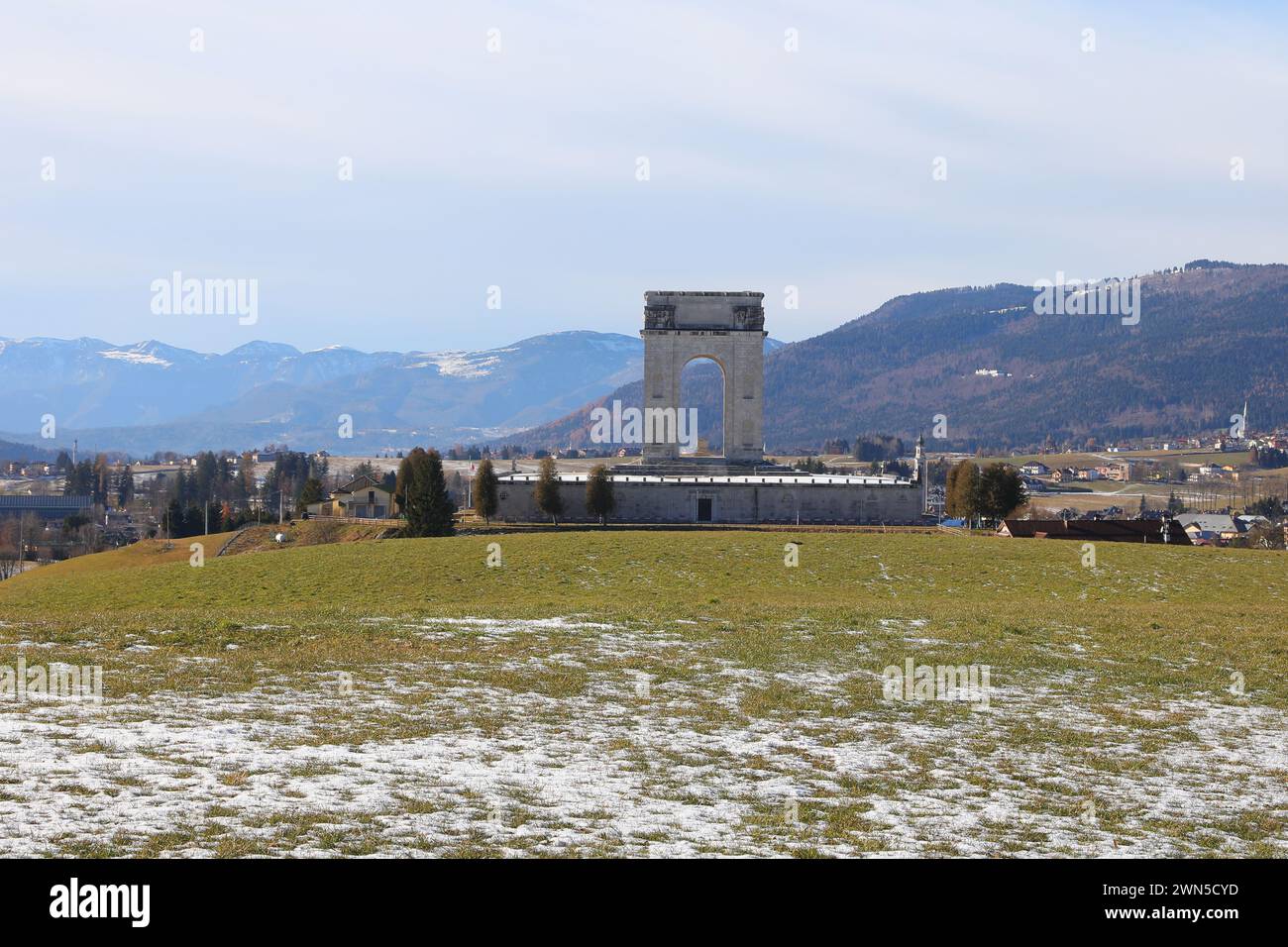 Asiago, VI, Italy - December 9, 2023: War Memorial called OSSARIO del ...