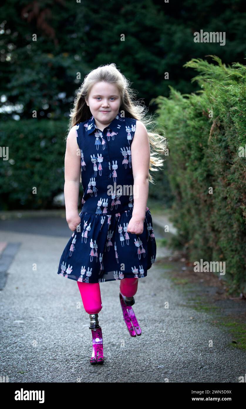 17/12/14 Grace runs wearing her new blades for the first time. After ...