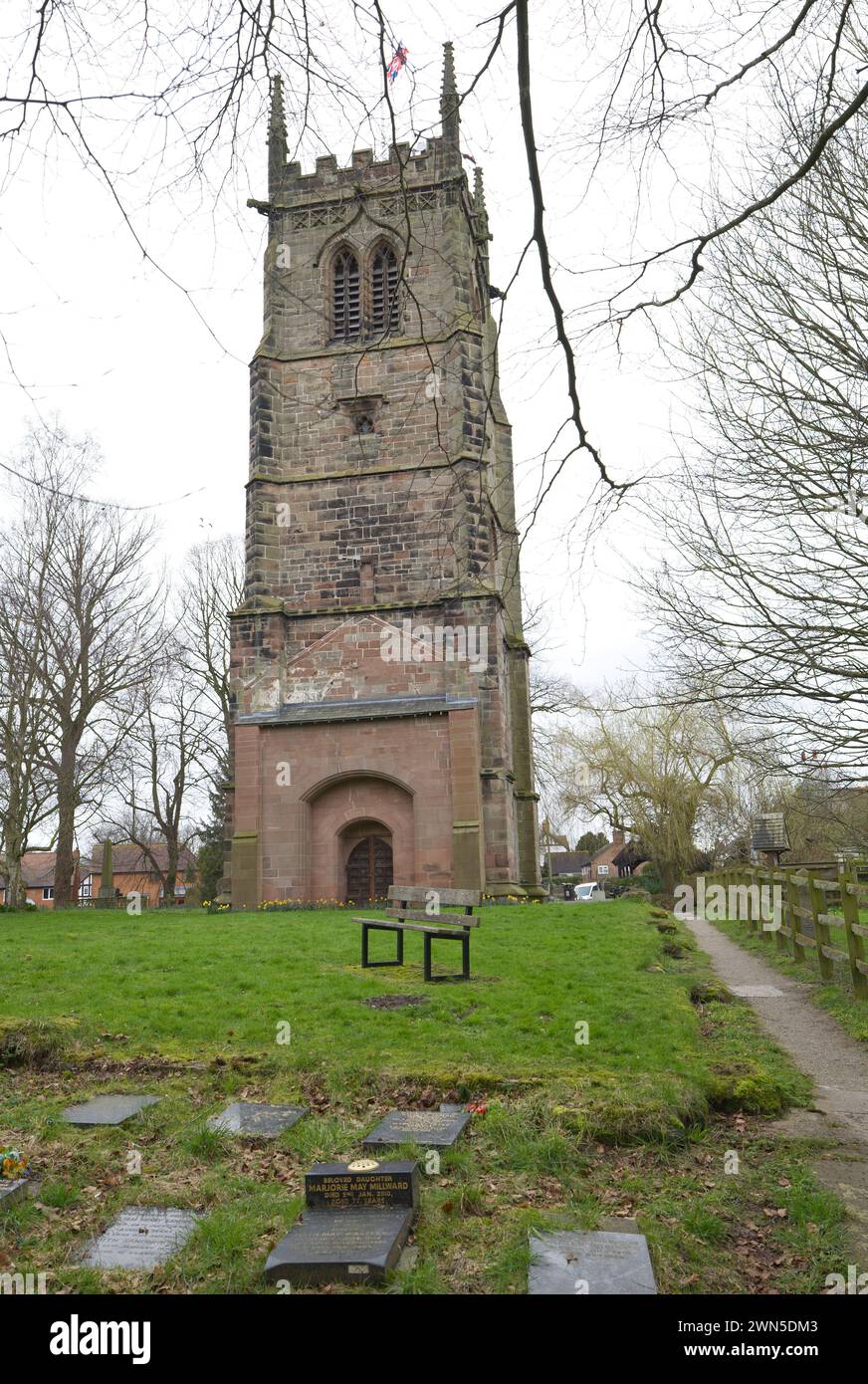 The Leaning Tower of South Cheshire at St Chad's, Gothic style Church ...