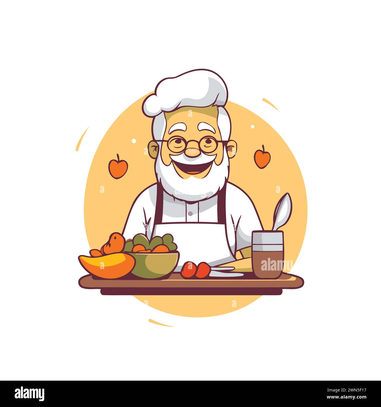 Old man eating dinner Stock Vector Images - Alamy