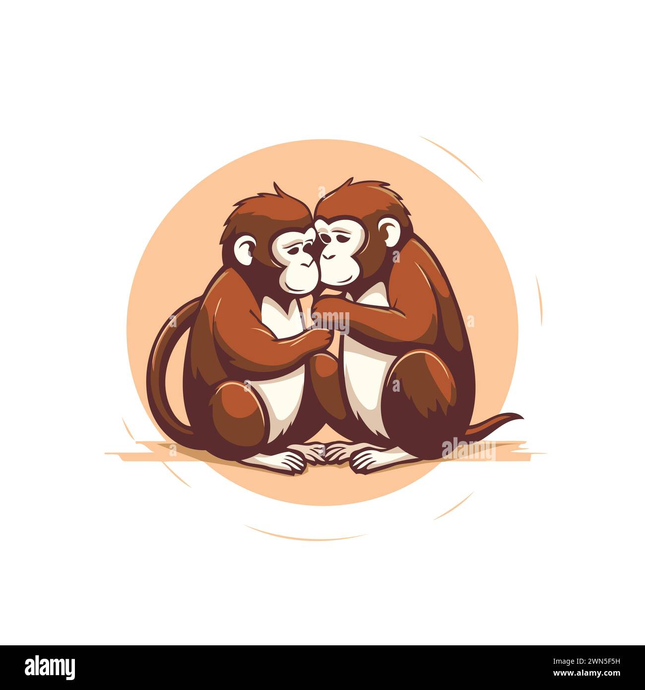 Couple monkeys Stock Vector Images - Alamy