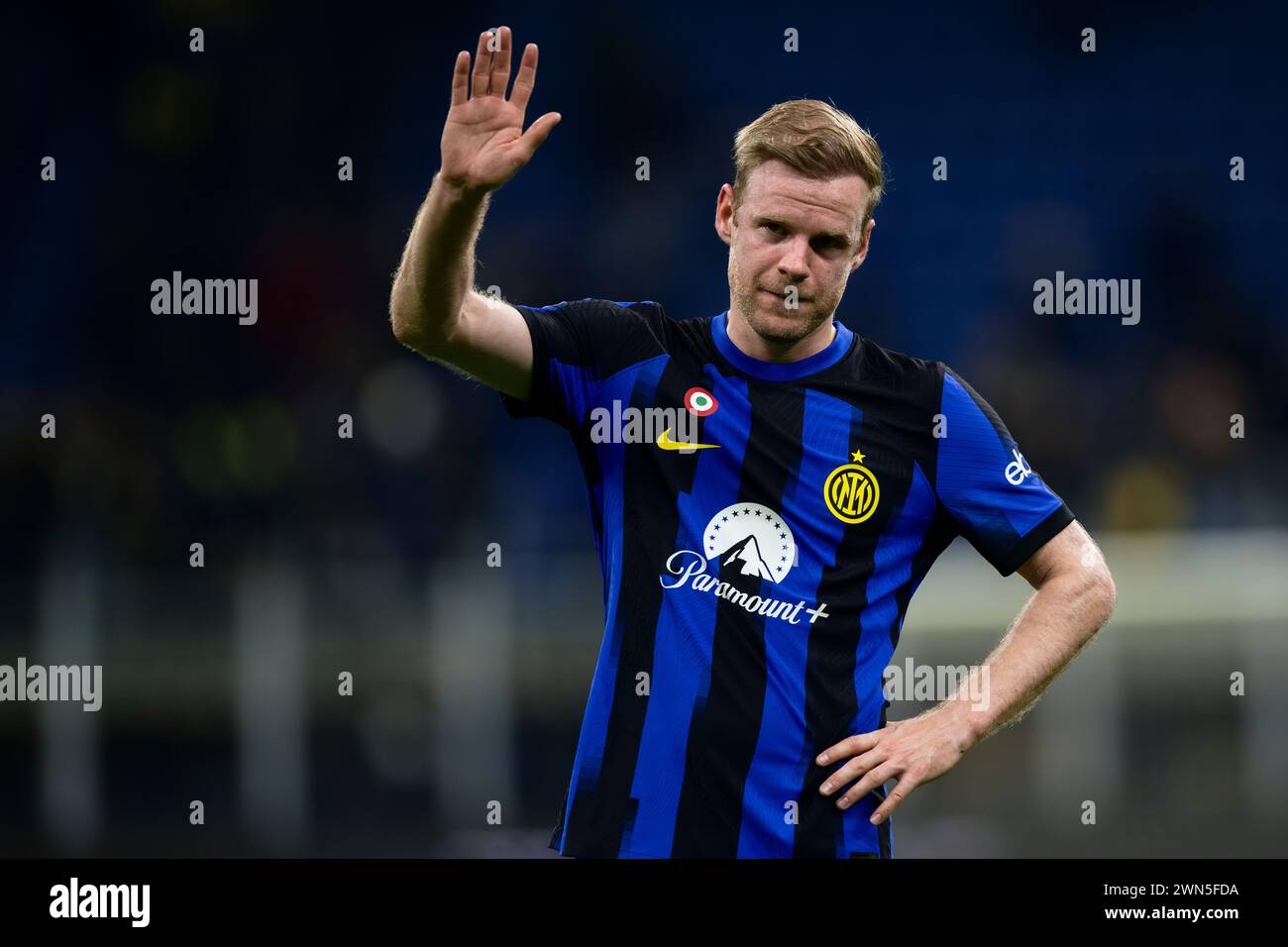 Milan, Italy. 28 February 2024. Davy Klaassen of FC Internazionale ...