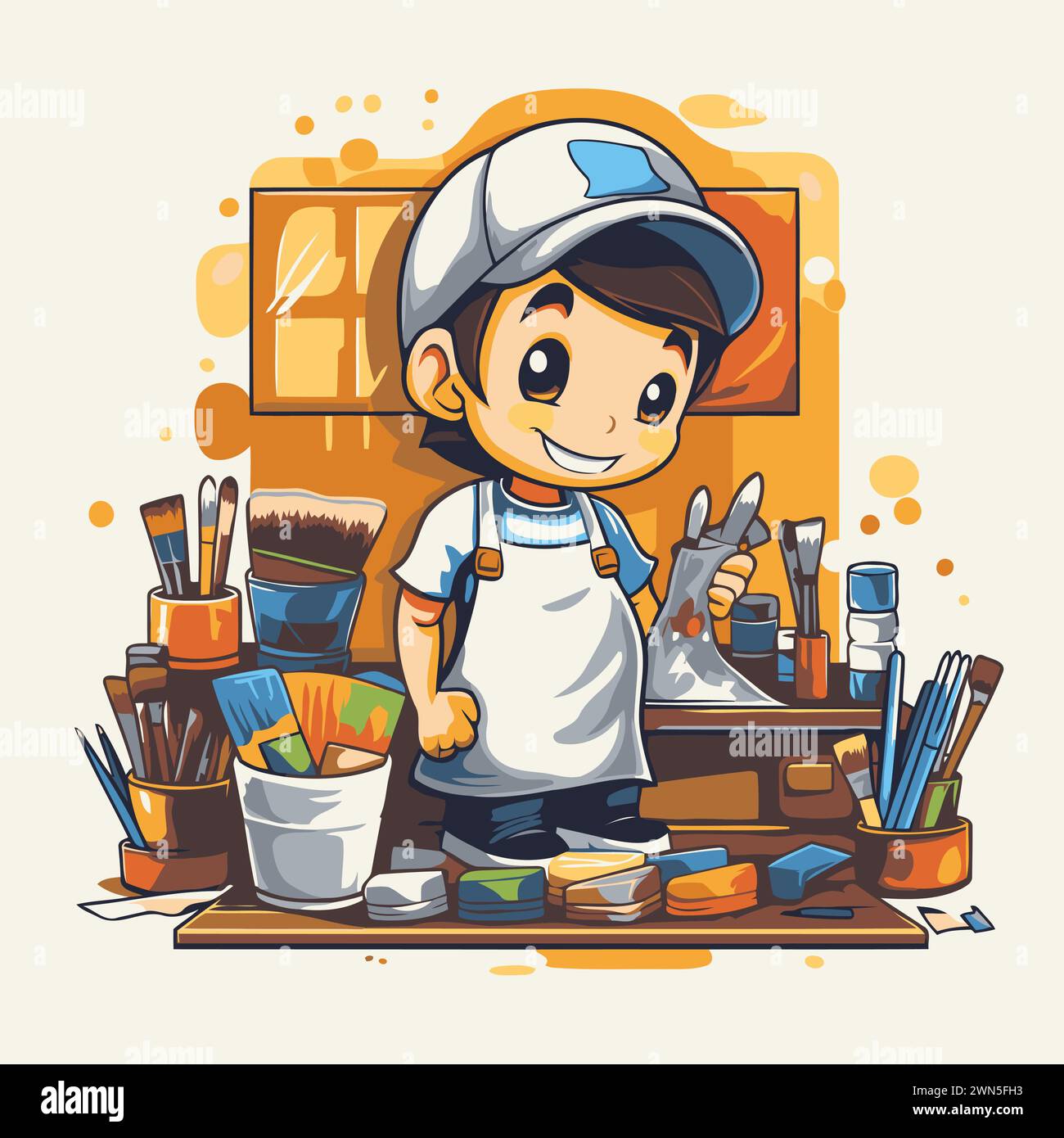 Painters paintings Stock Vector Images - Alamy