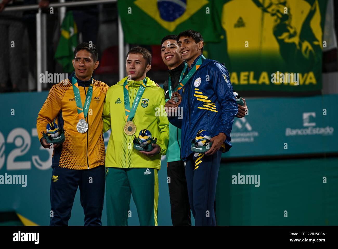Santiago, Chile, October 28, 2023, Michel Augusto (BRA), gold Johan ...